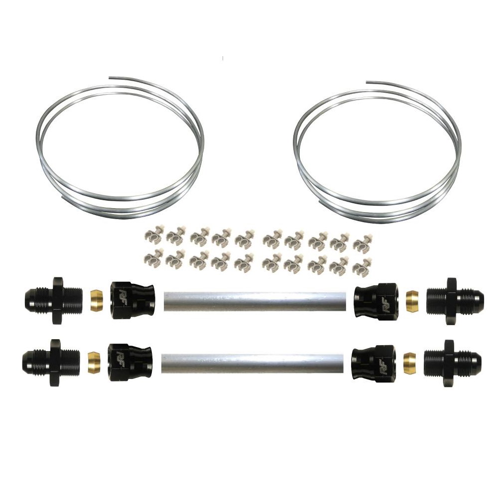3/8" - AN-6/JIC Hard Fuel Line Kit - Grey Brackets (F001-KIT-GREY ...