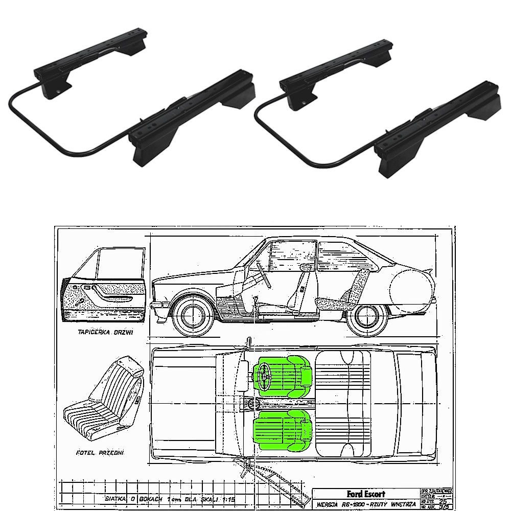 MK2 Escort Heavy Duty Double Locking Seat Runners (SR001-PAIR*K ...